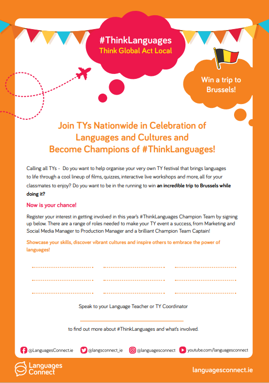 #ThinkLanguages Downloads | Languages Connect